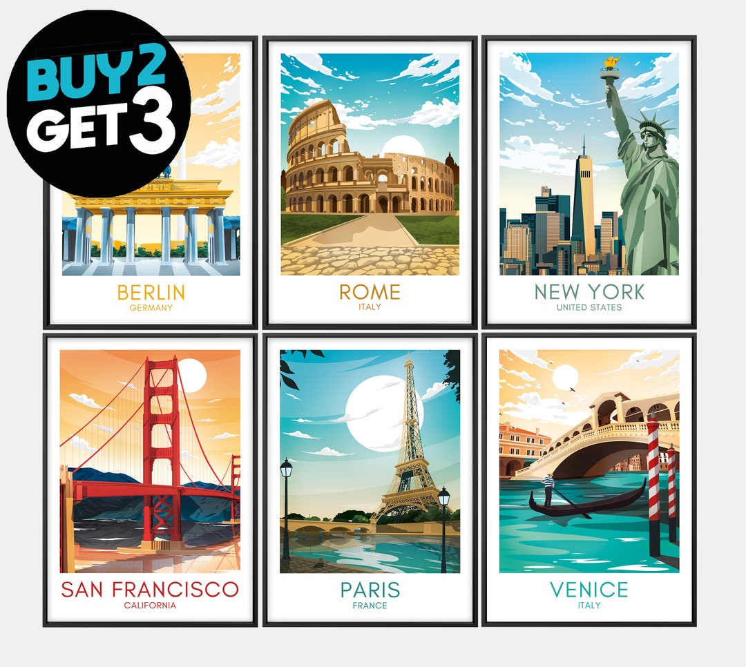 Money Saving Offer | Minimalist Travel Collection | Any 3 Prints of ...