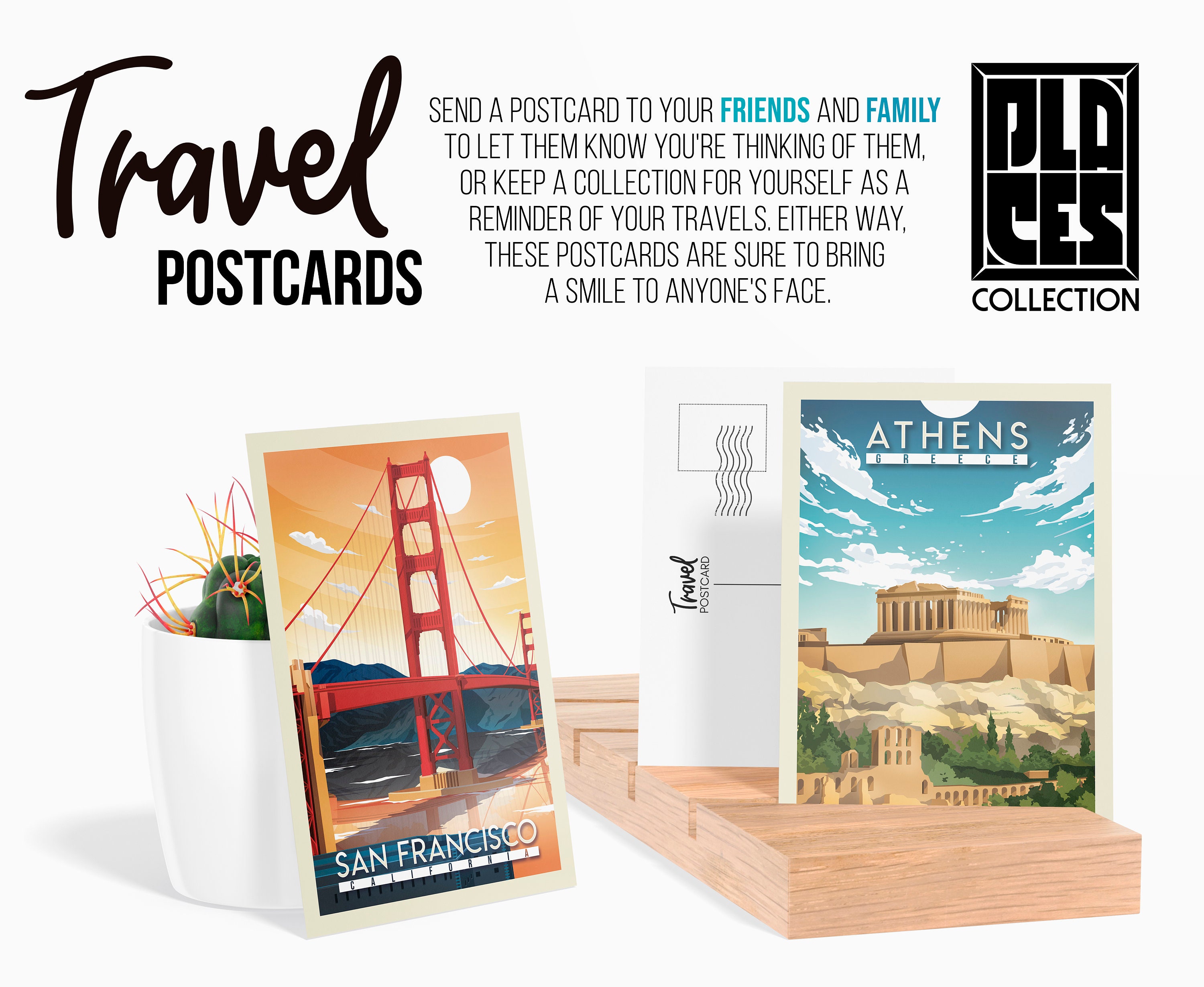 Travel Postcards World Postcards Postcard Print Gift - Etsy