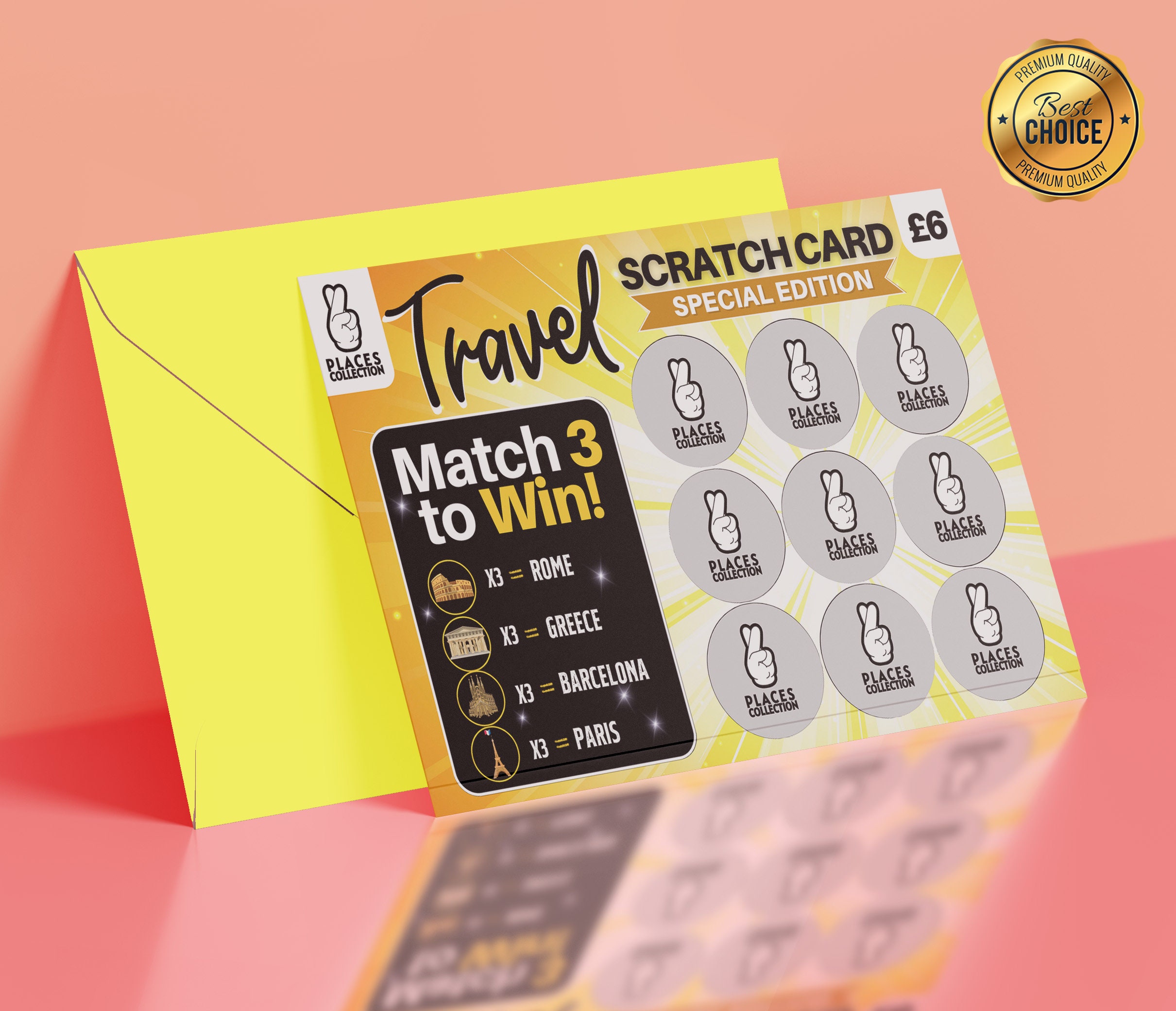 Travel Scratch Card Travel Gift Holiday Reveal Custom - Etsy UK