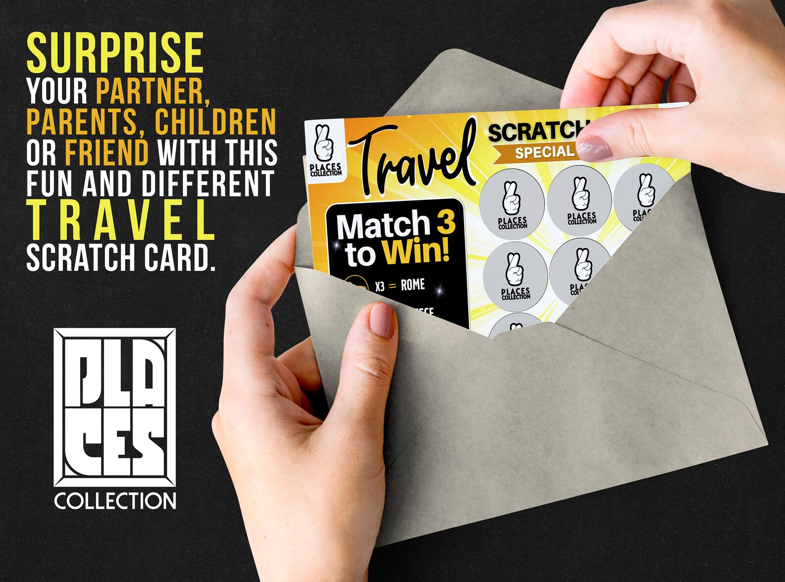 Travel Scratch Card Travel Gift Holiday Reveal Custom - Etsy UK