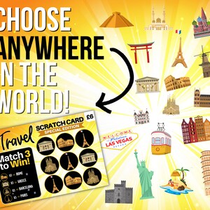 Travel Scratch Card | Travel Gift | Holiday Reveal | Custom Scratch ...