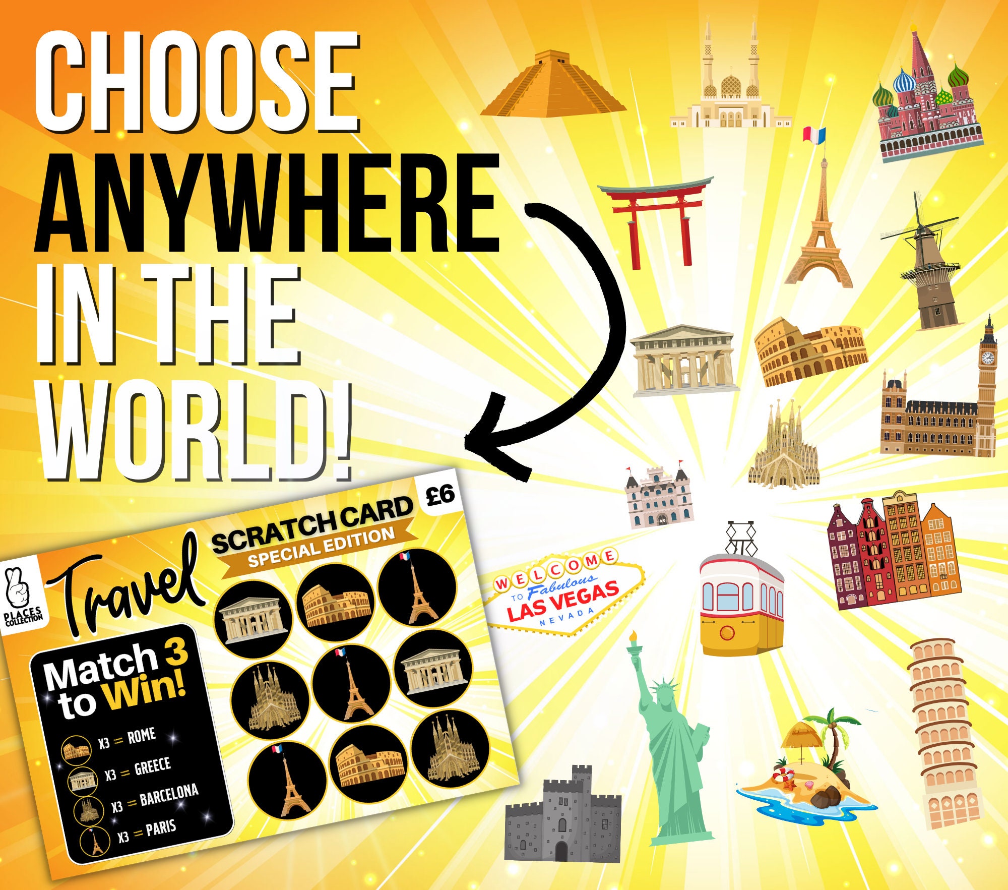 Travel Scratch Card Travel Gift Holiday Reveal Custom - Etsy UK