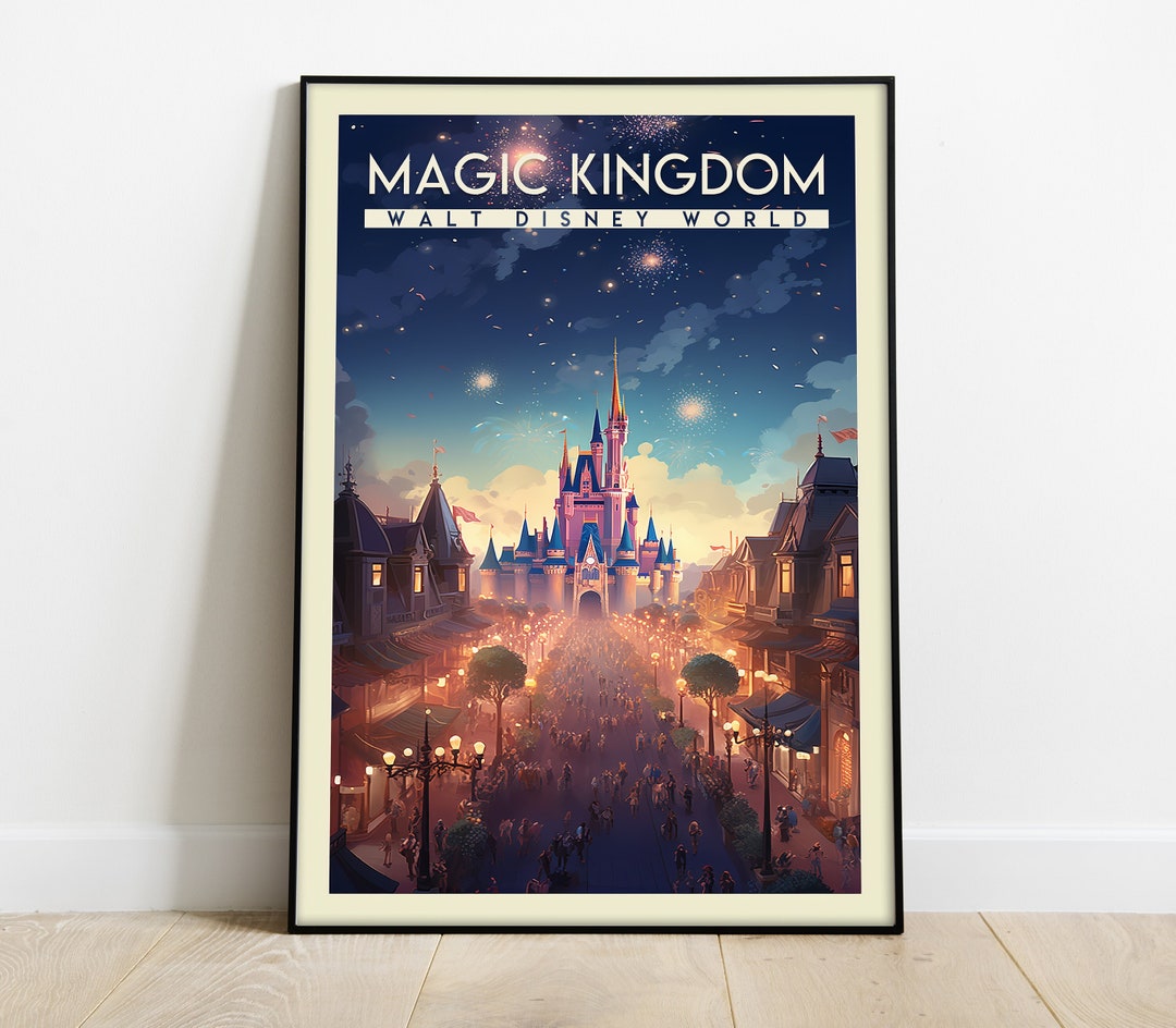 Wall Art Magic Kingdom Print Travel Gift Printable Disney World Room ...