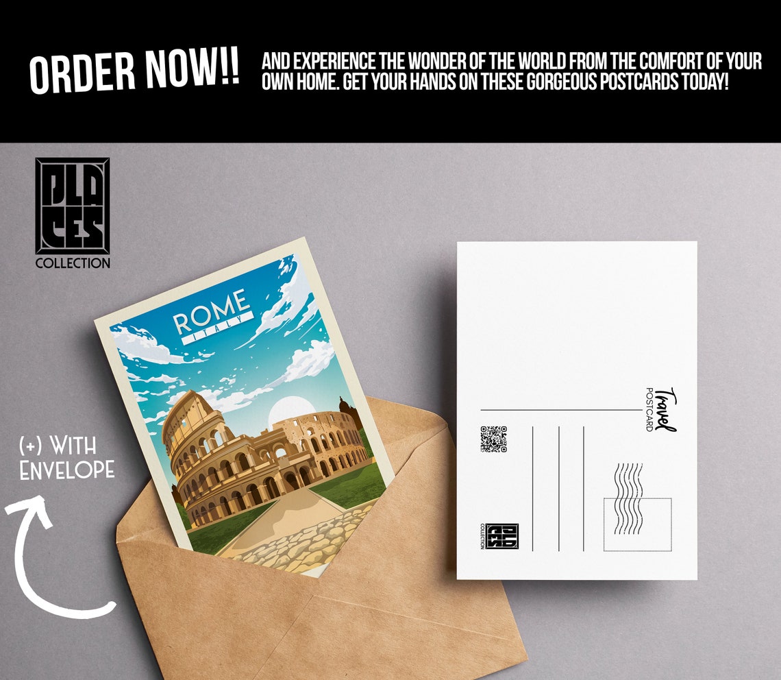 Travel Postcards World Postcards Postcard Print Gift - Etsy