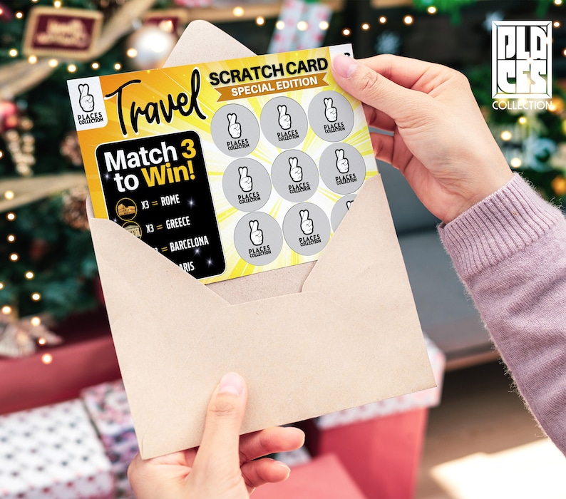 Travel Scratch Card Travel Gift Holiday Reveal Custom - Etsy UK