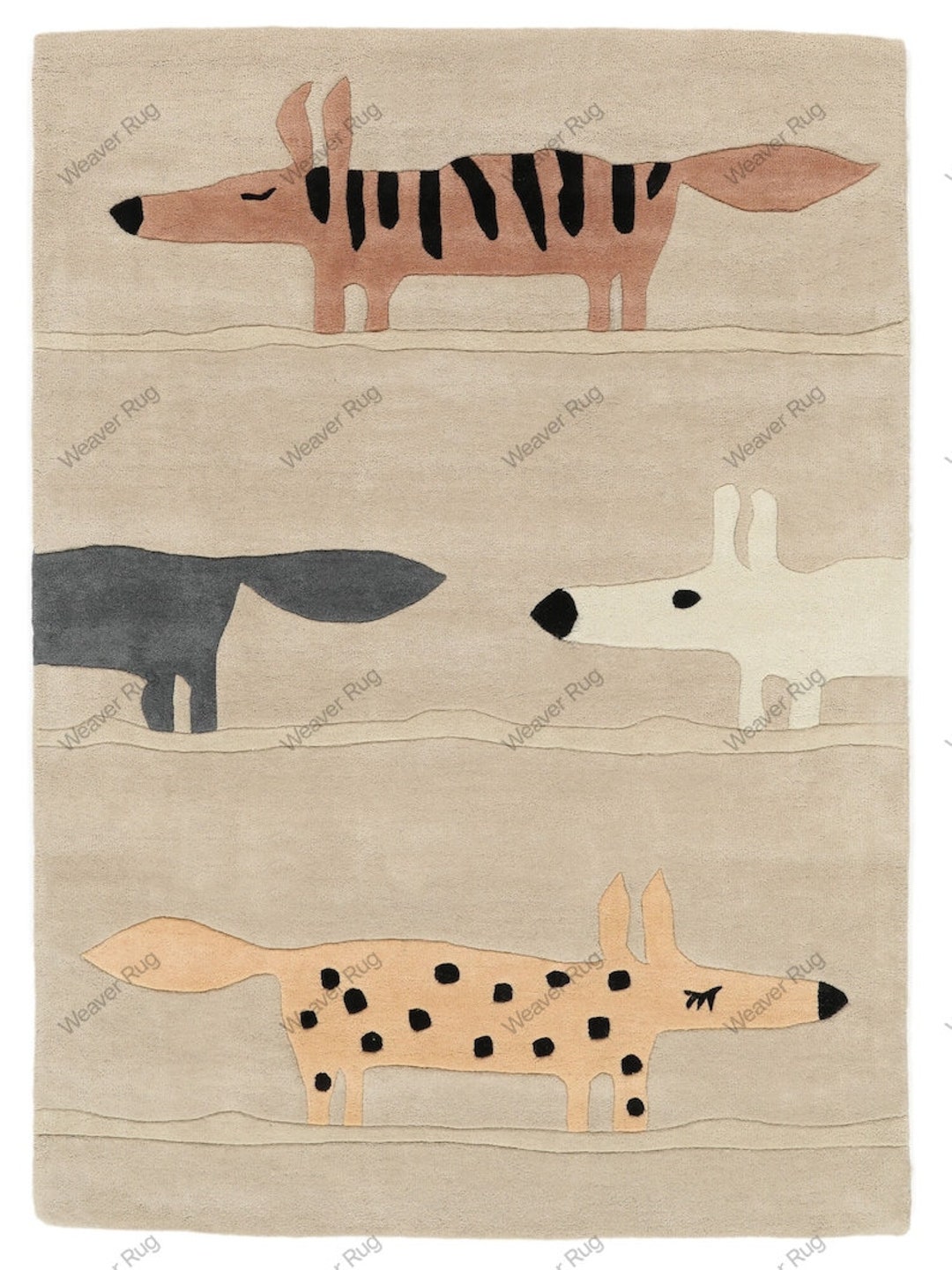 Custom Aesthetic Mr. Fox Rug 9x12 Hand Tufted Luxury Wool Carpet for ...