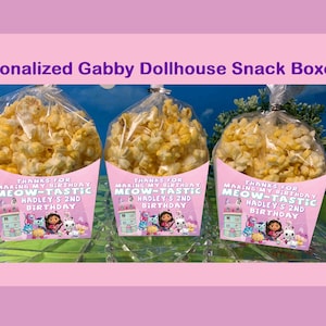 Personalized Gabby Snack Boxes ~ Snack Box or Popcorn Box Favors ~ Boy ...