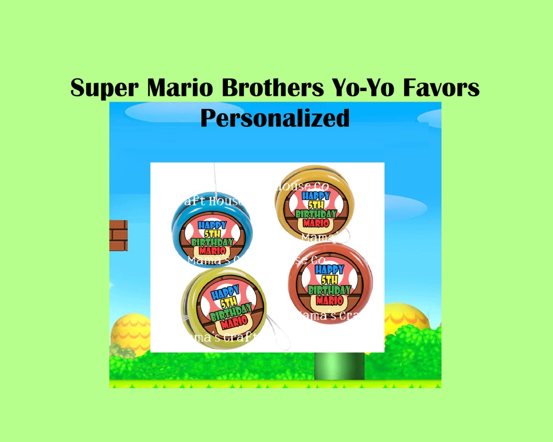 Personalized Mario Brothers Yo-yo Favors ~ Favors ~ Yo-yo Favors ~ Boy ...