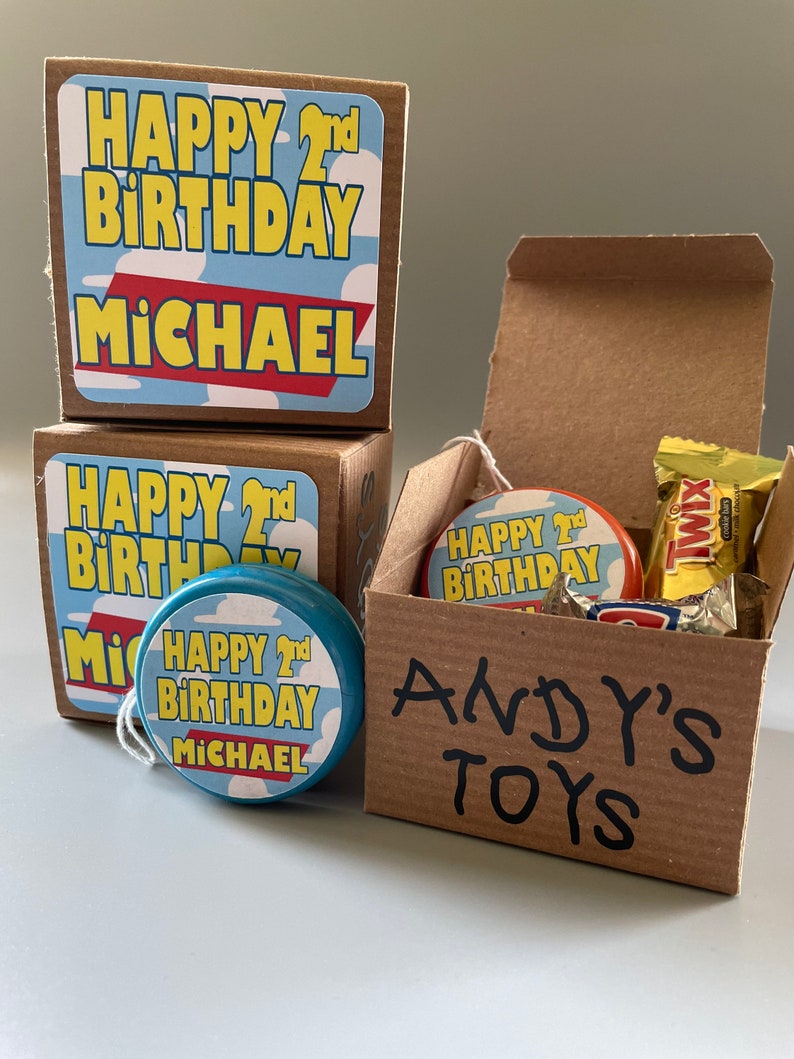 Personalized "andy's Toys" Toy Story Favor Box ~ 2 Different Sizes ...
