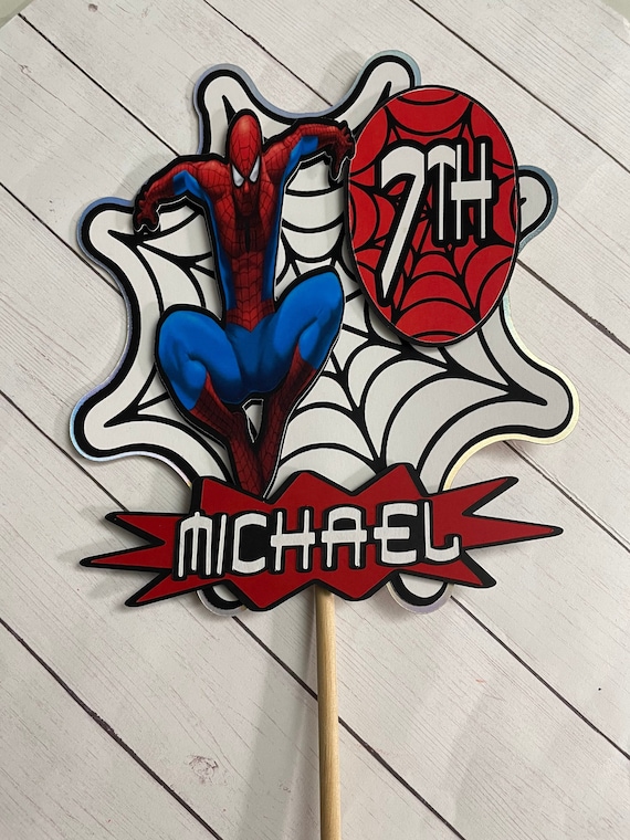Personalized Spiderman Cake Topper Cake Topper Spiderman - Etsy