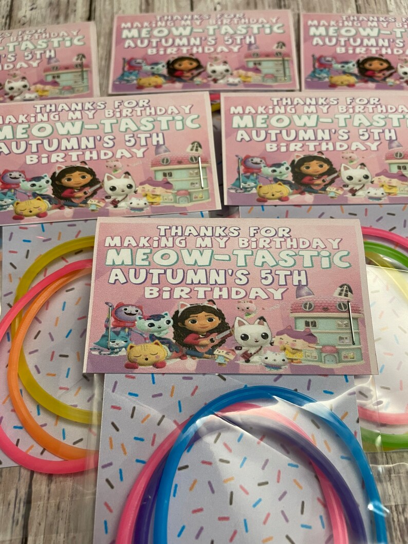 Personalized Gabby's Dollhouse Colorful Bracelet Favors - Etsy