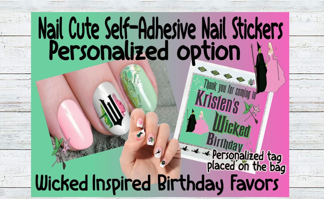 Inspired Wicked Cute Self-adhesive Nail Stickers ~ WICKED Birthday ...