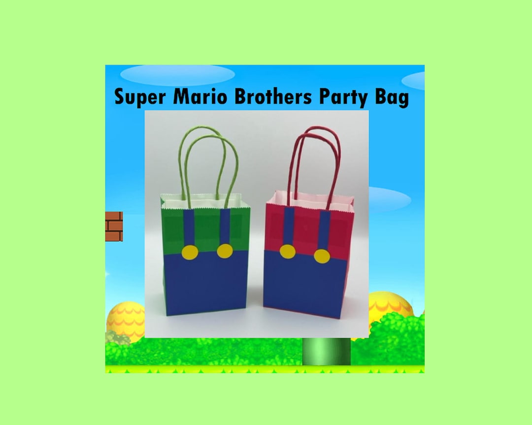 Super Mario Brothers Party Bag ~ Mario Brothers Birthday Party ~ Mario ...