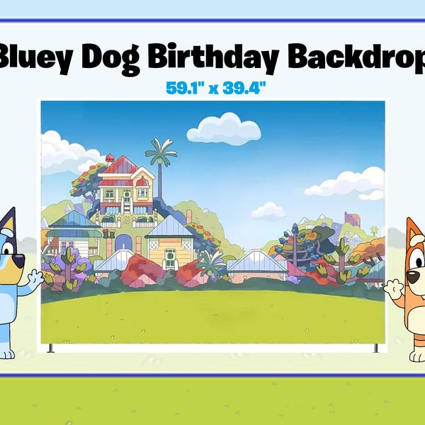 Bluey Backdrop - Etsy