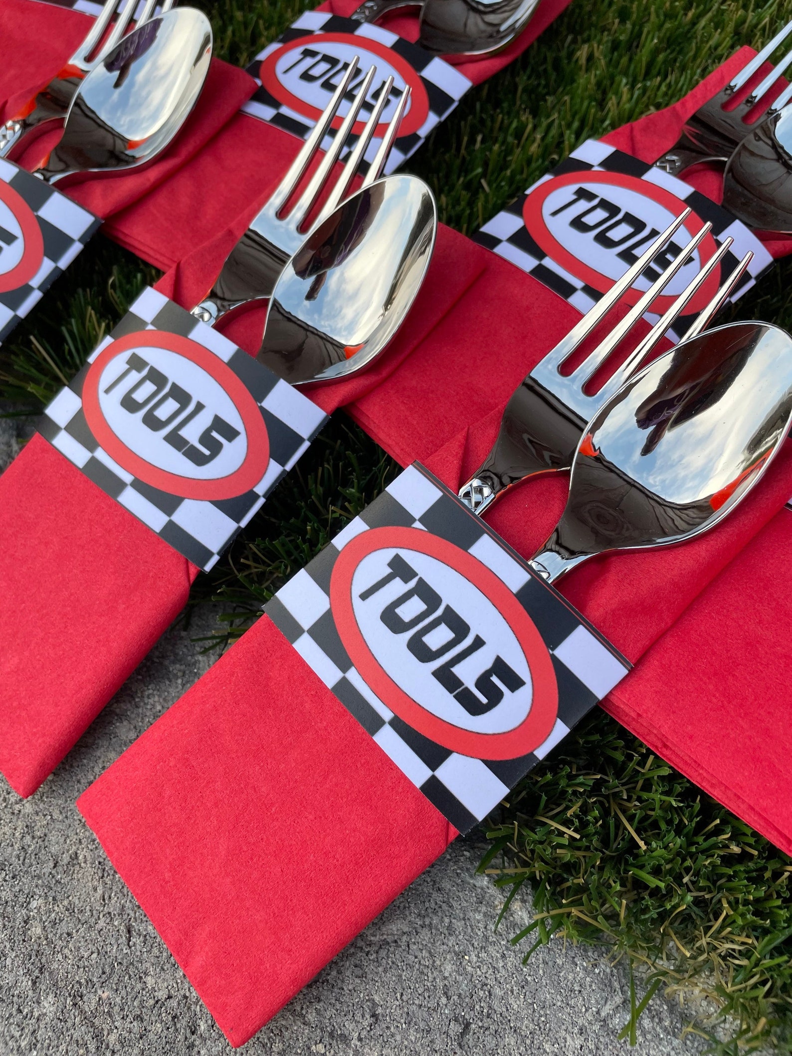 Race Birthday Utensil Wrapper ~ Race Car Birthday Décor ~ Hot Wheel ...