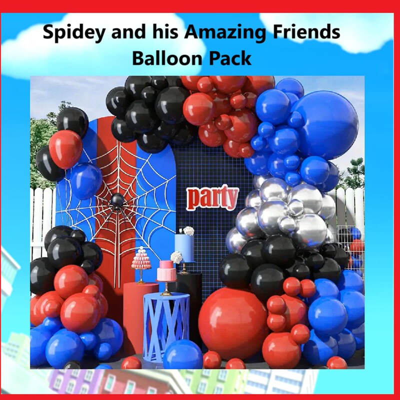 Spidey Balloon Arch - Etsy