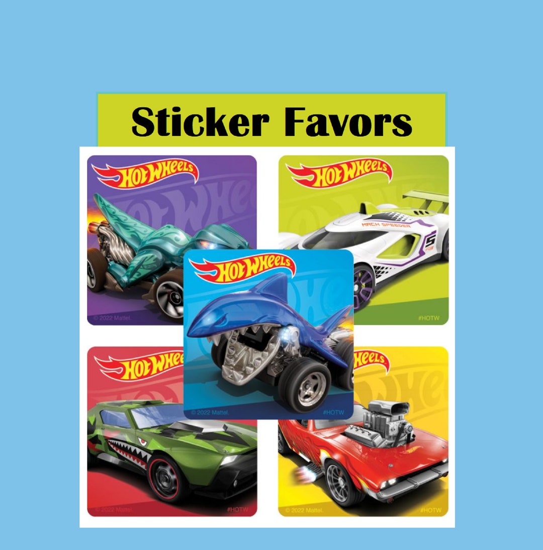 Classic Stickers Race Car Favors ~ Race Car Birthday ~ Hot Wheels ...