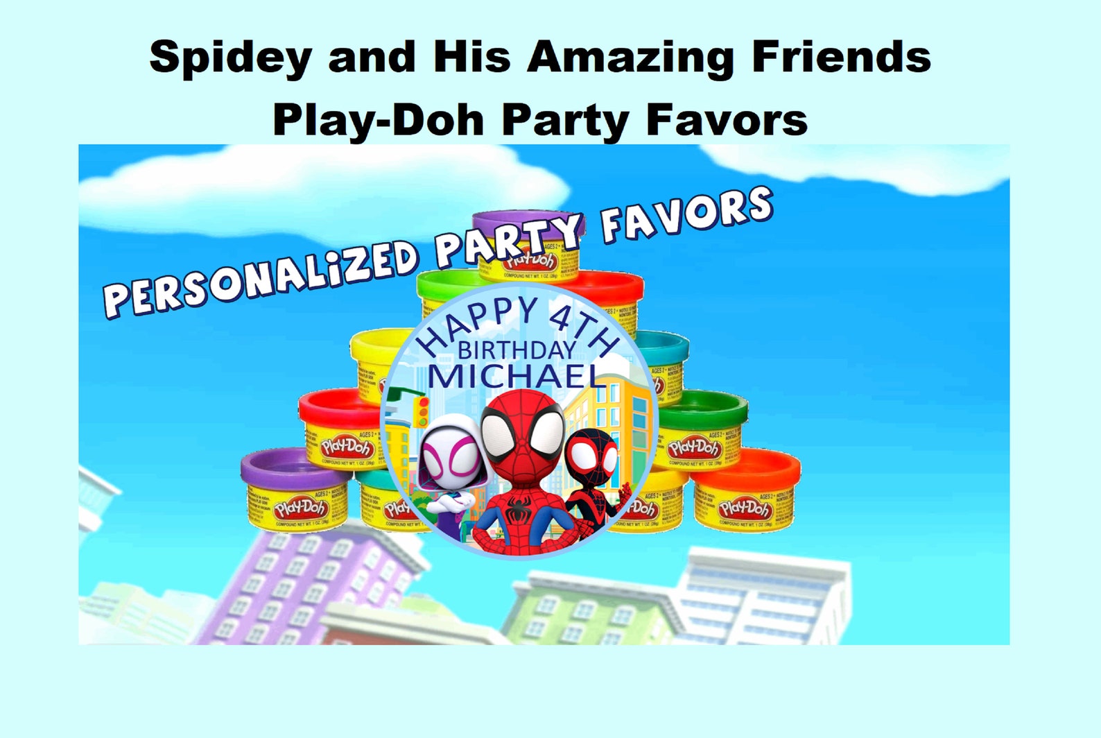 Personalized Spidey and His Amazing Friends Play-doh Play - Etsy