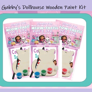 Gabby's Dollhouse Wooden Paint Kit ~ Gabby's Dollhouse Party Favor ...