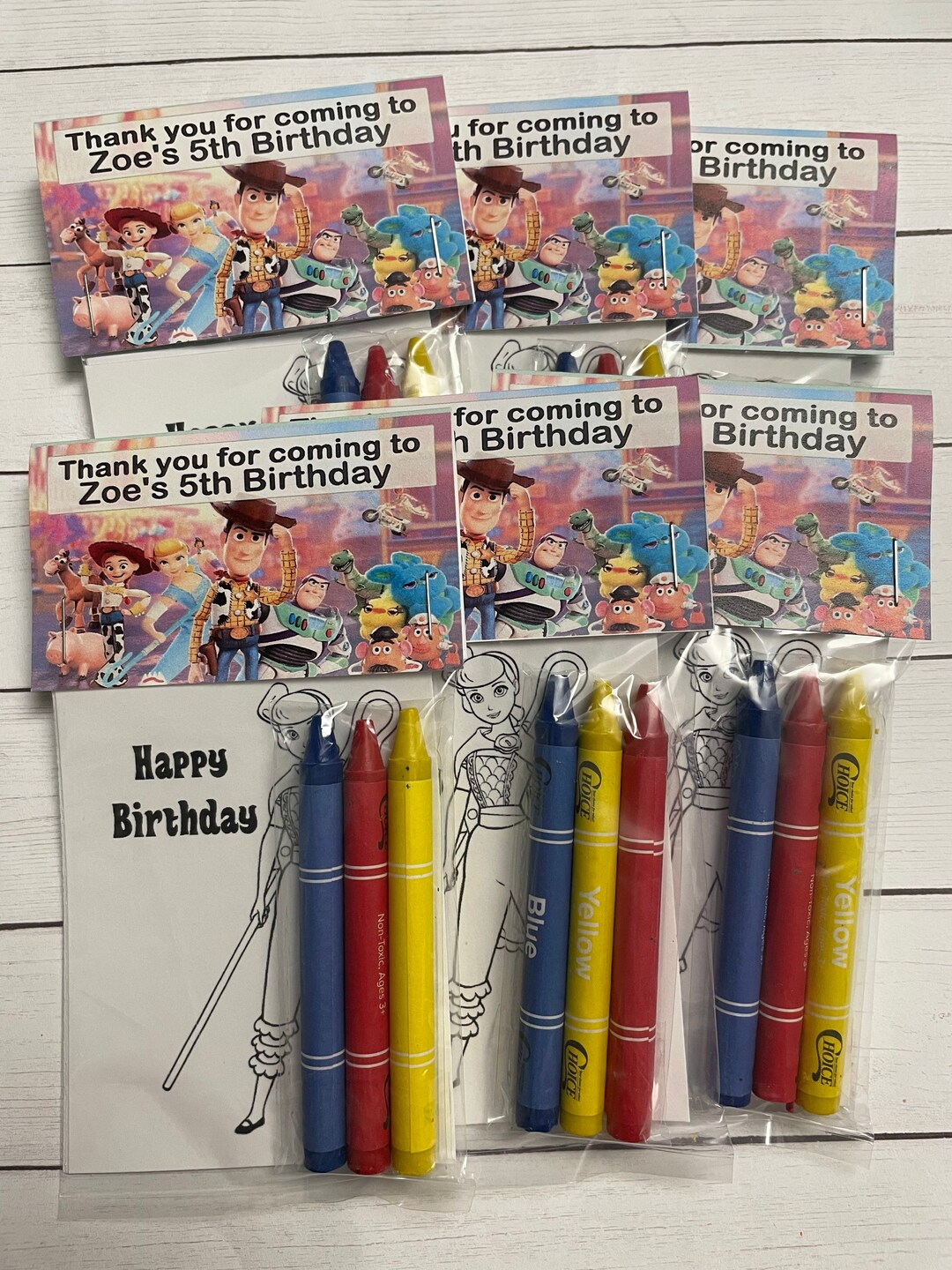 Personalized Toy Story 4 Party Favors Favors Crayon Favors Boy or Girl ...