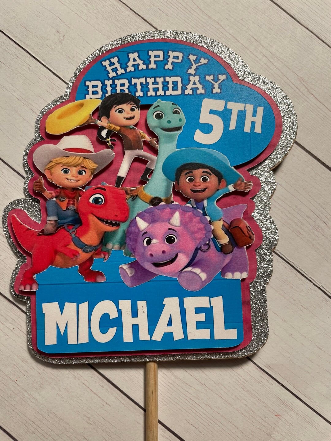 Personalized Dino Ranch Cake Topper ~ Cake Topper ~ Dino Ranch Favors ...