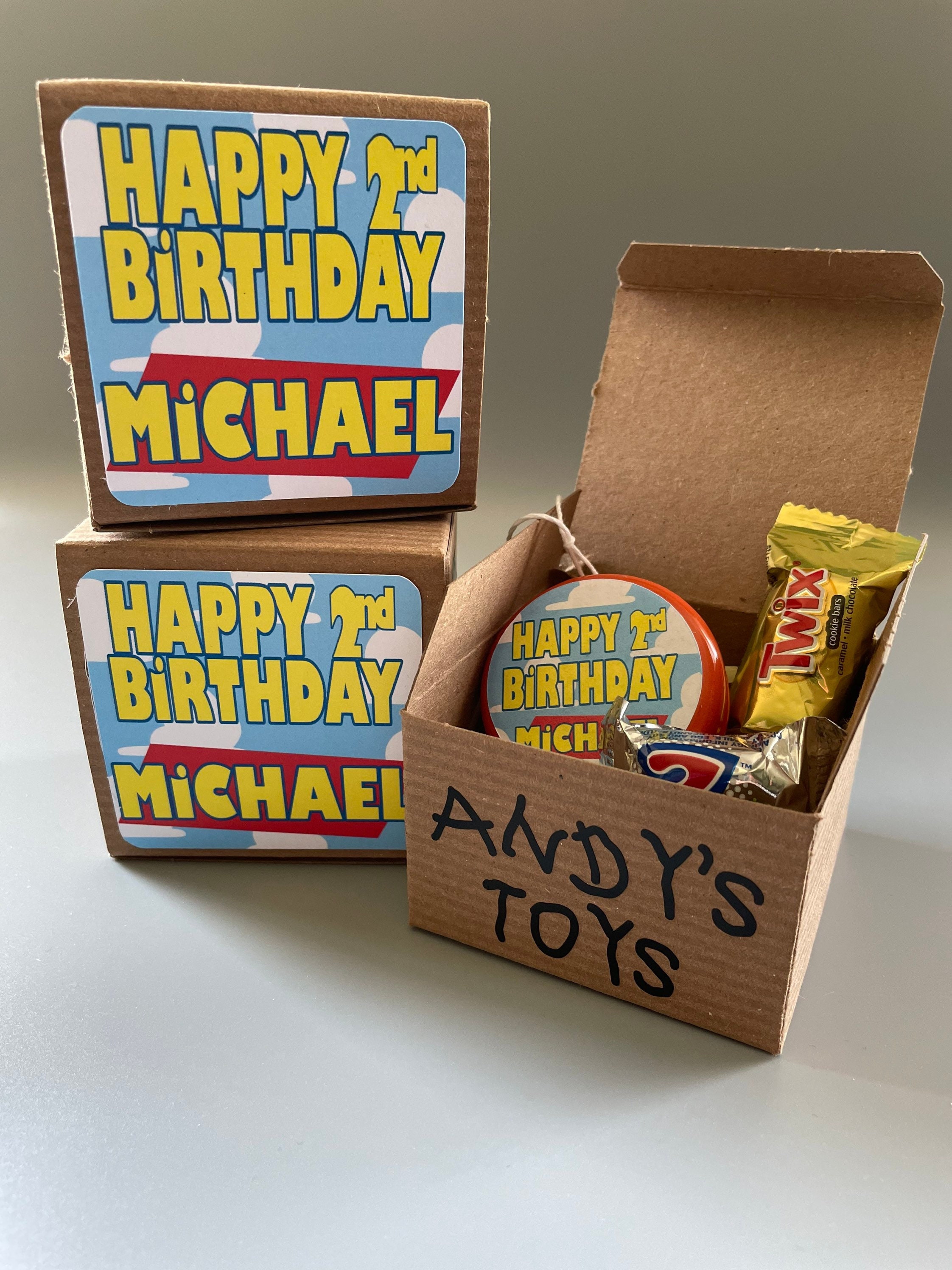 Personalized "andy's Toys" Toy Story Favor Box ~ 2 Different Sizes ...