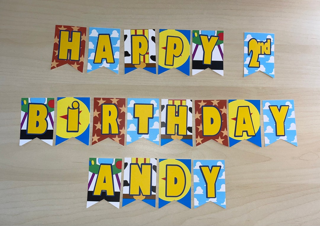 Toy Story Birthday Banner ~ Personalized Toy Story Birthday Banner ...