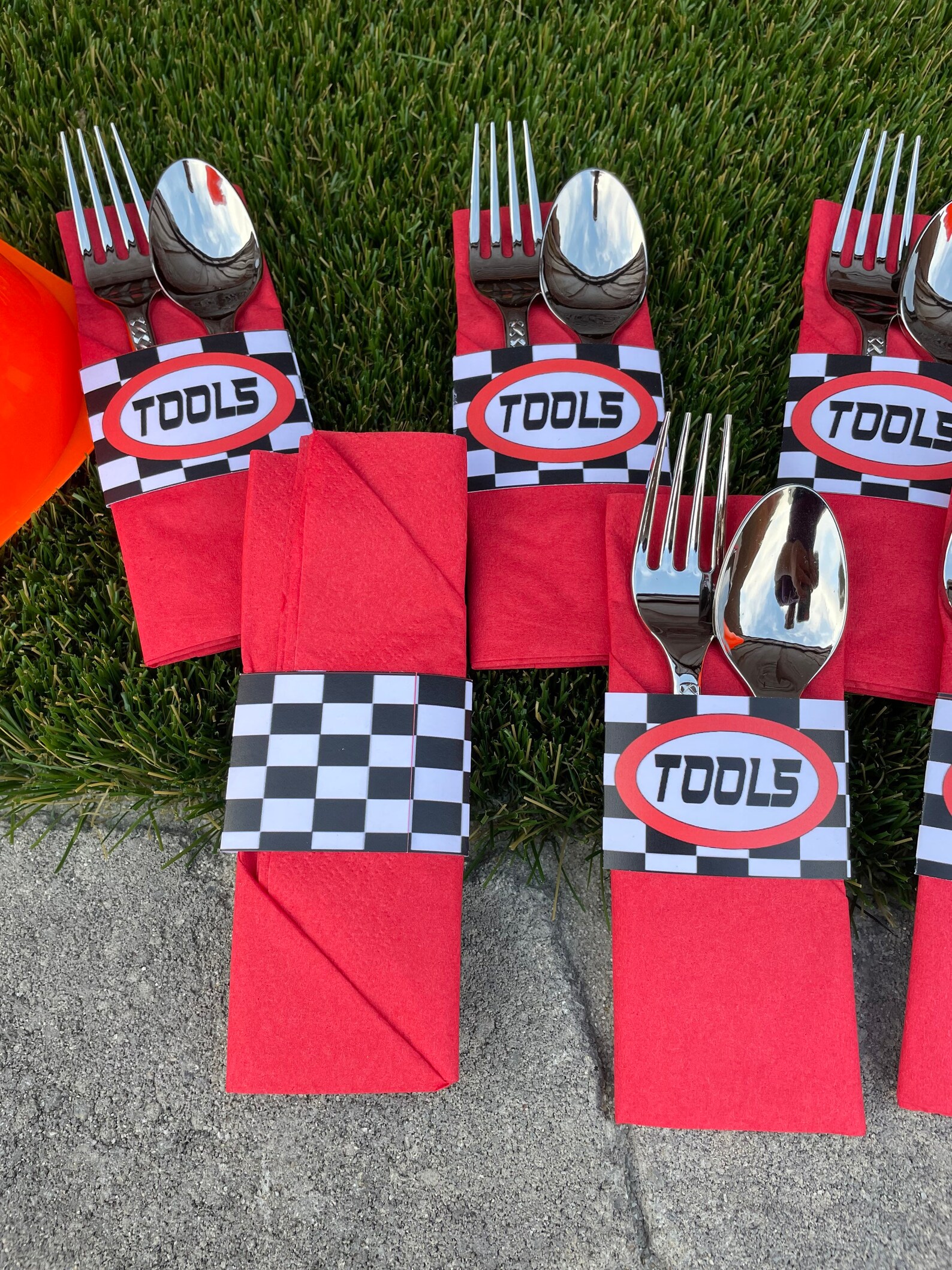 Race Birthday Utensil Wrapper Race Car Birthday Décor - Etsy