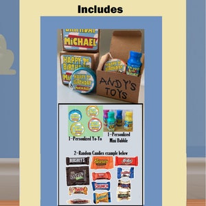 Personalized andy's Toys Toy Story Favor Box - Etsy