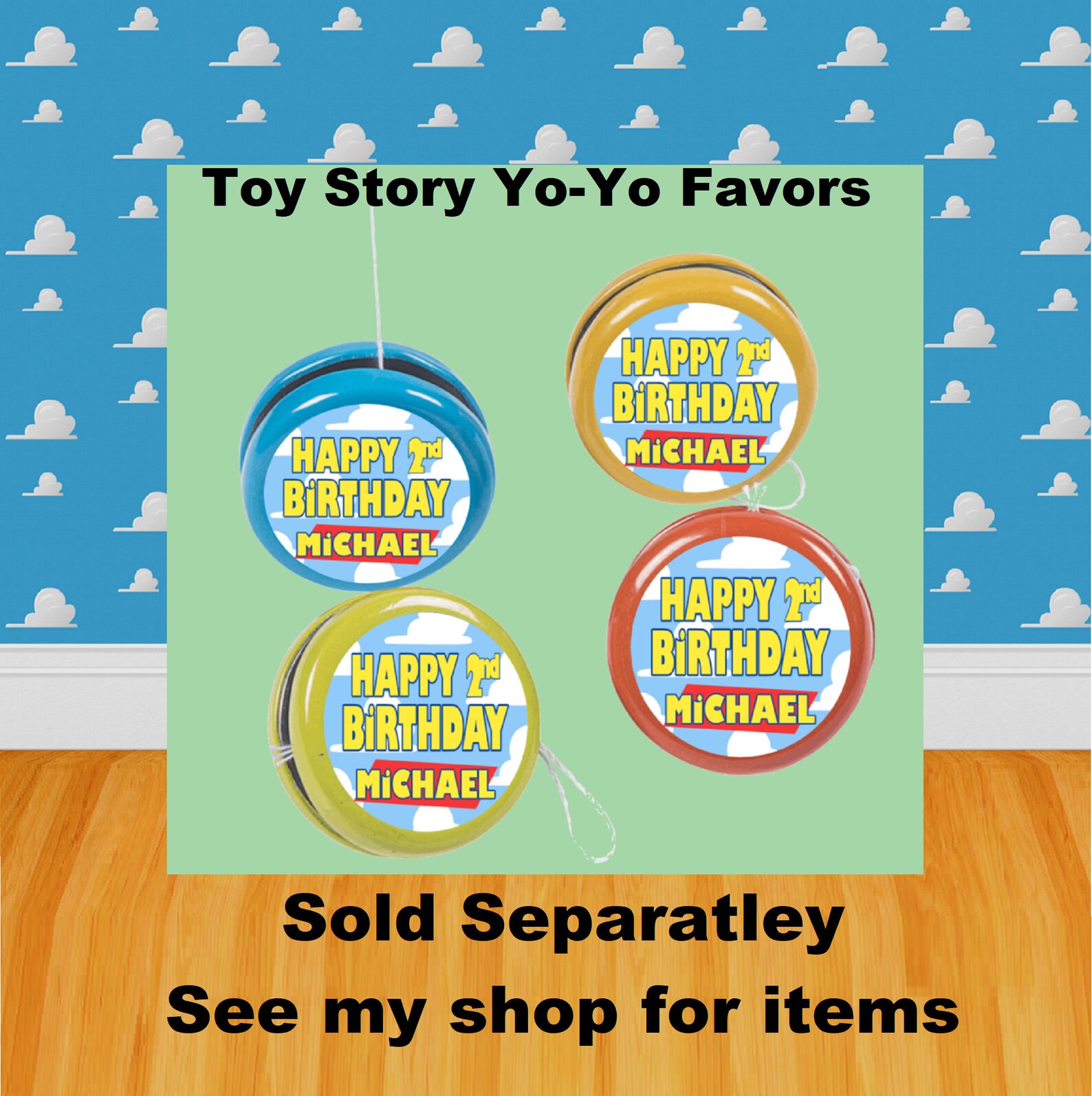 Personalized "andy's Toys" Toy Story Favor Box ~ 2 Different Sizes ...