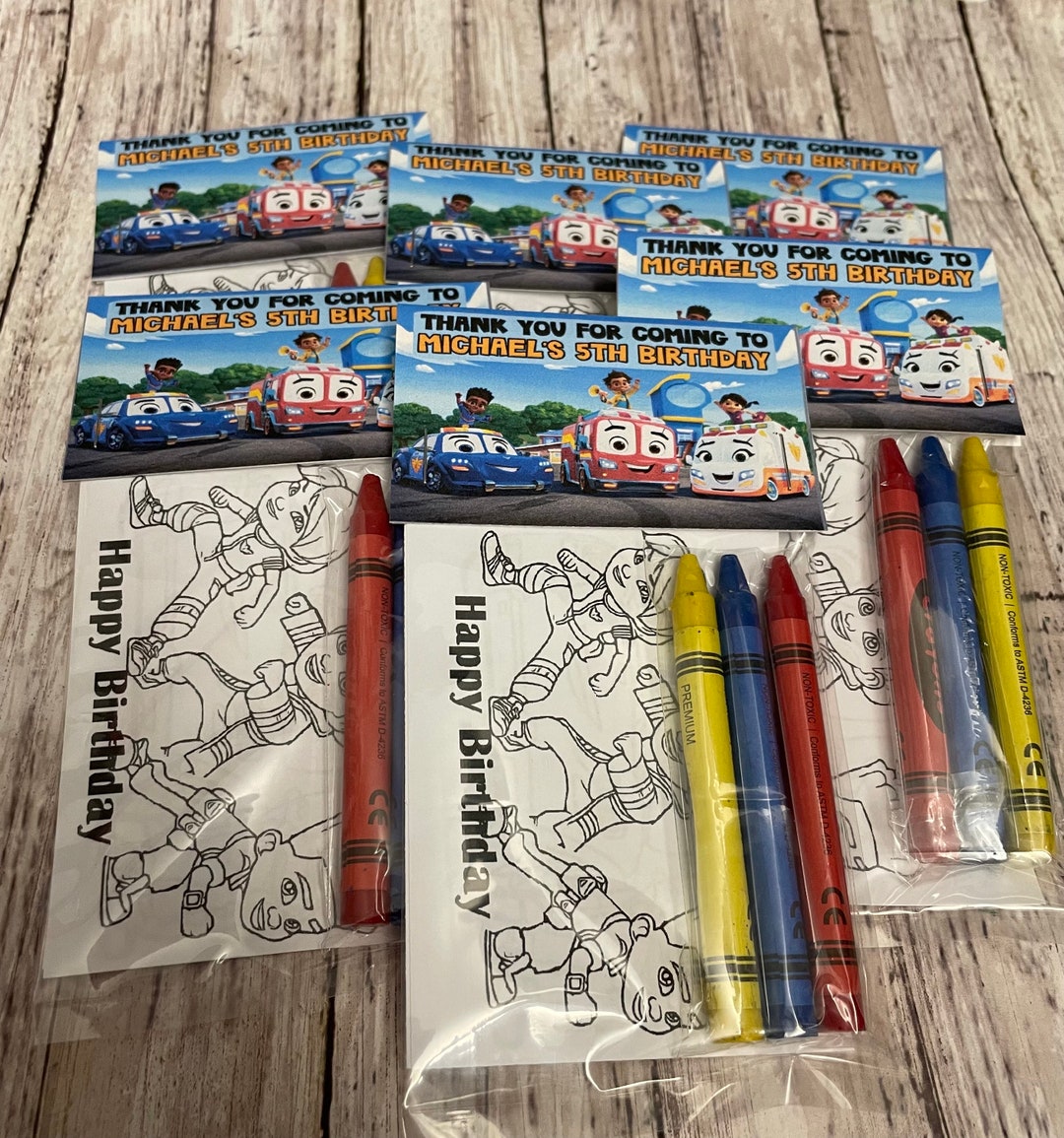 Personalized Firebuds Friends Color Favors ~ Favors ~ Crayon Favors ...