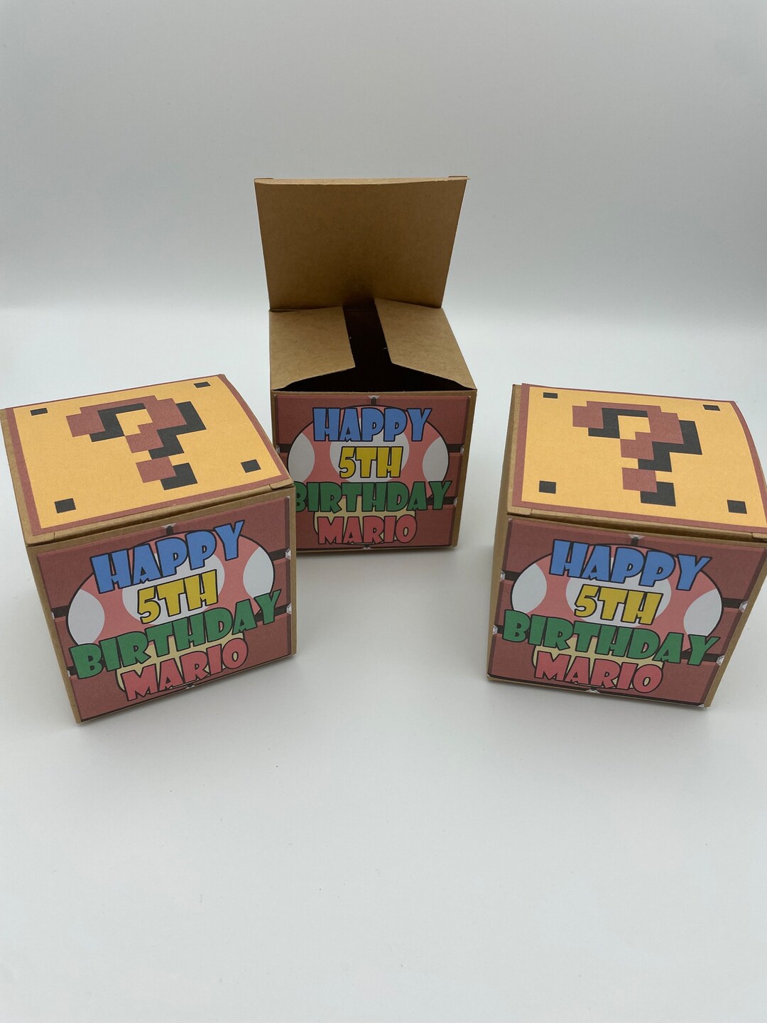 Personalized "mario Brothers" Favor Box ~ 2 Different Sizes ~ Favor Box ...