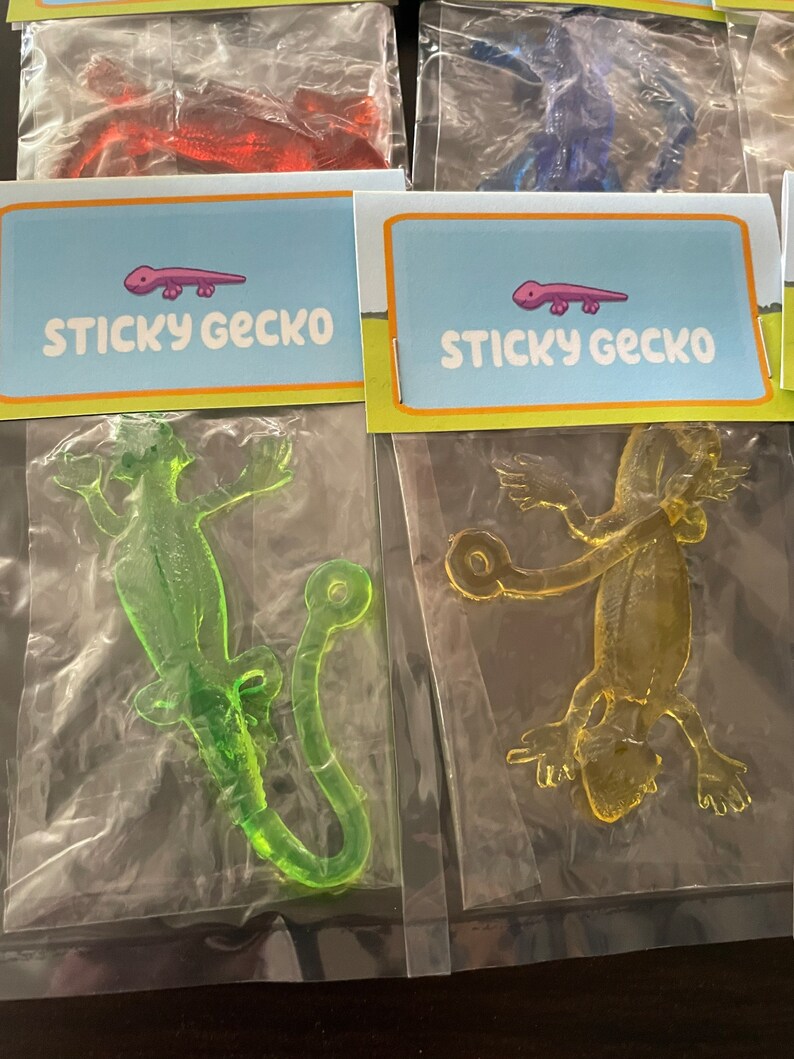 STICKY GECKO Favors Inspired Bluey Favors Sticky Gecko - Etsy