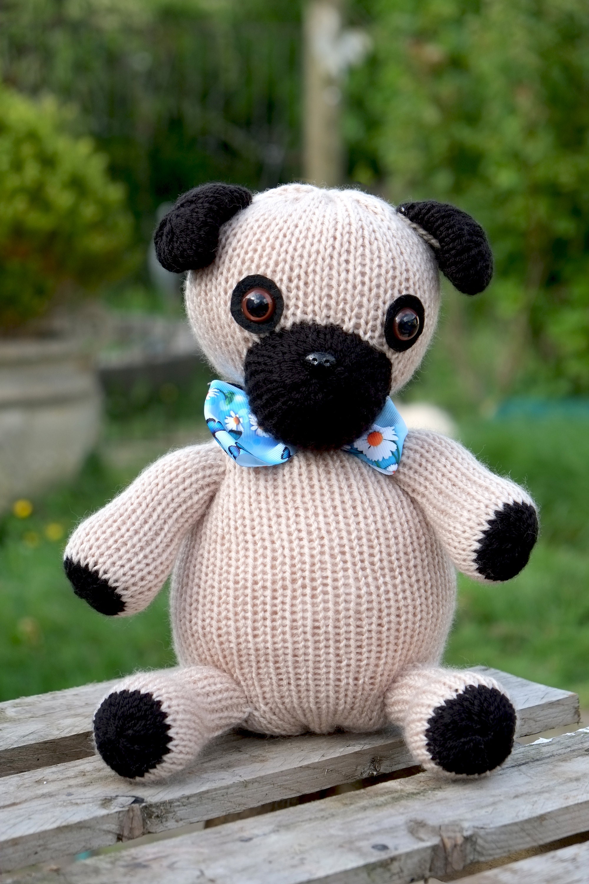 Charlie Pug Dog Circular Knitting Machine PDF Pattern Addi & Sentro - Etsy