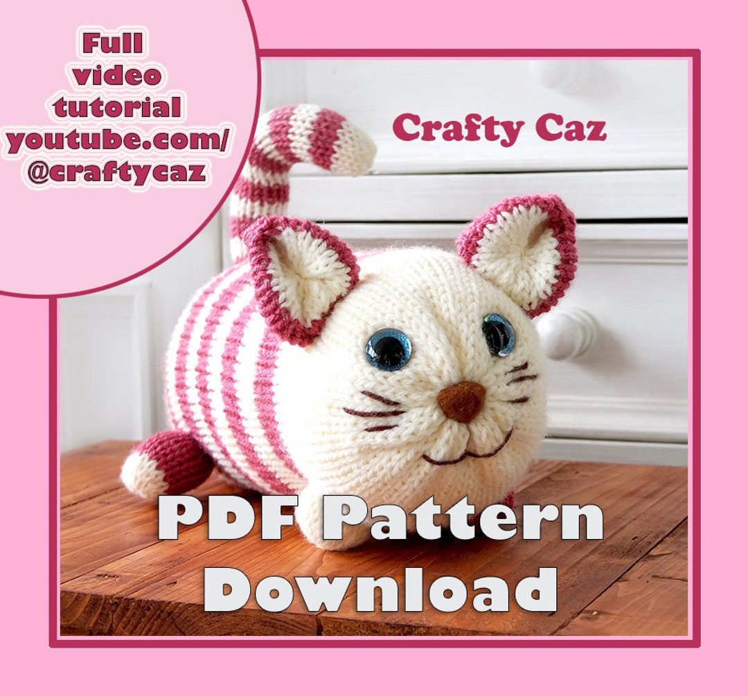 Roly Poly Pussycat Pattern for Circular Knitting Machines PDF PATTERN ...