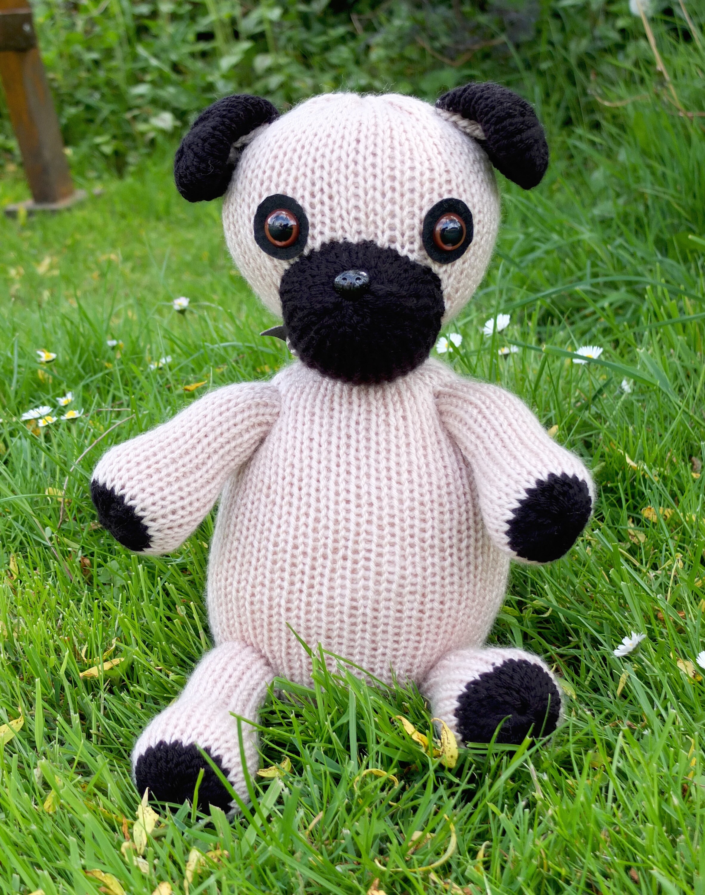 Charlie Pug Dog Circular Knitting Machine PDF Pattern Addi & Sentro - Etsy