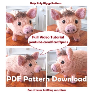 Roly Poly Piggy Pattern for Circular Knitting Machines PDF PATTERN ...