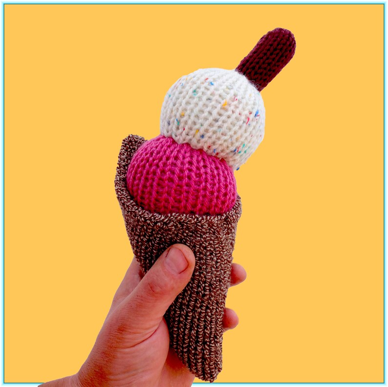 Ice Cream Cone Circular Knitting Machine PDF Pattern Download - Addi ...