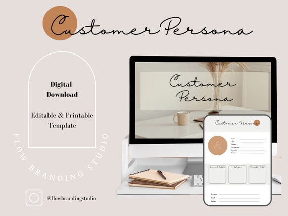 Customer Persona Template Digital Marketing - Etsy