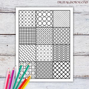 Geometric Tiles Coloring Pages, Tile Geometric Pattern Coloring Pages ...