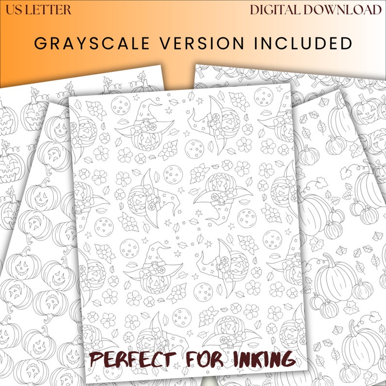 Spooky Doodle Halloween Coloring Pages, Halloween Patterns Coloring ...