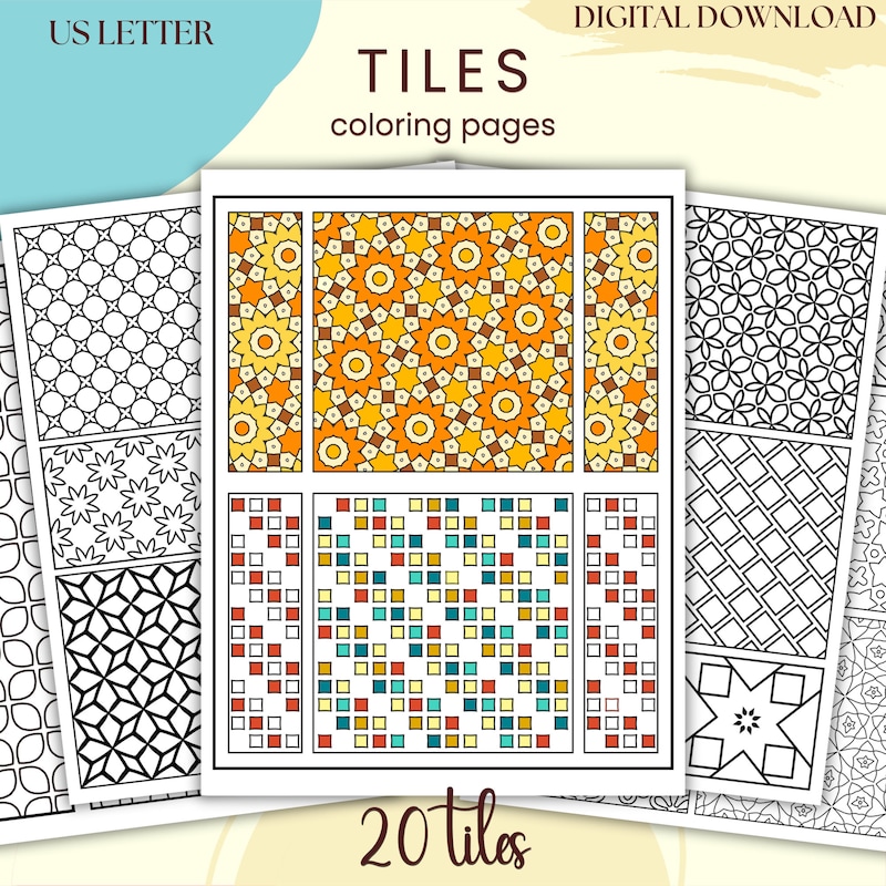 Vertical Art Tiles - Etsy UK