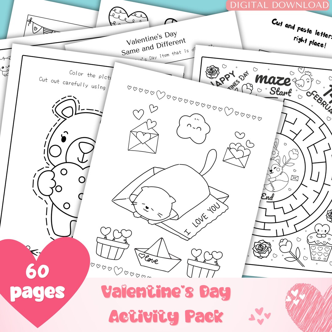 Paquete de actividades de San Valentín para niños, actividades ...