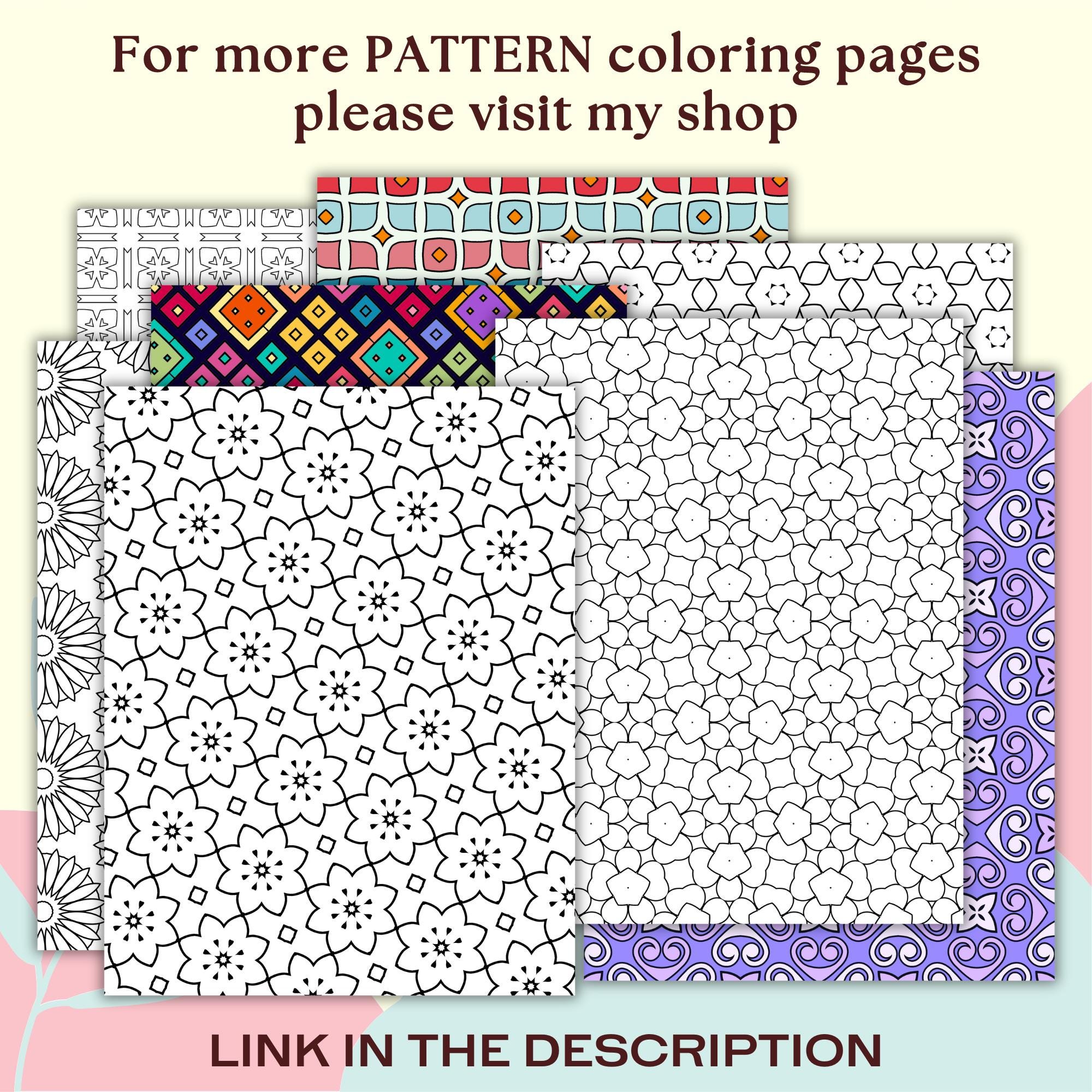 Pattern Coloring Pages - Vol 3, Relaxing Pattern Coloring Pages ...
