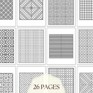 Geometric Tiles Coloring Pages, Tile Geometric Pattern Coloring Pages ...