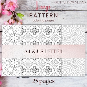 Large Bold Pattern Coloring Pages, Relaxing Coloring Pages With ...