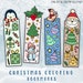 Christmas Coloring Bookmarks Printable Coloring Bookmarks - Etsy