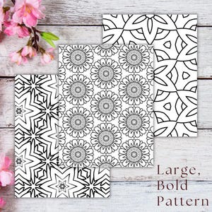 Large Bold Pattern Coloring Pages, Relaxing Coloring Pages With ...
