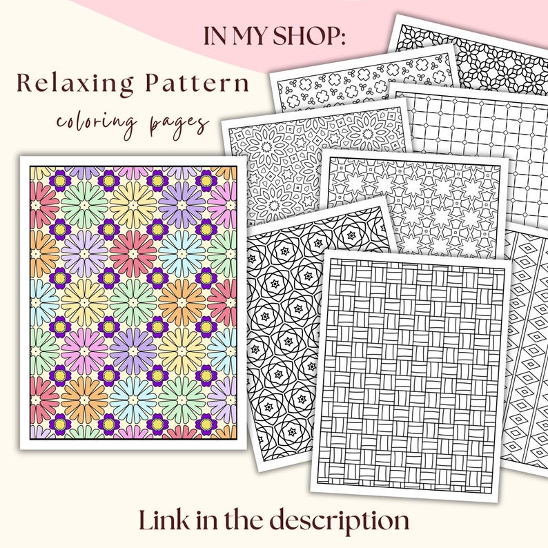 Pattern Coloring Pages - Vol 3, Relaxing Pattern Coloring Pages ...