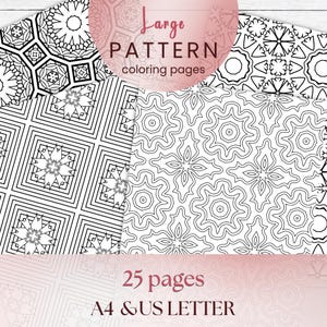 Large Bold Pattern Coloring Pages, Relaxing Coloring Pages With ...